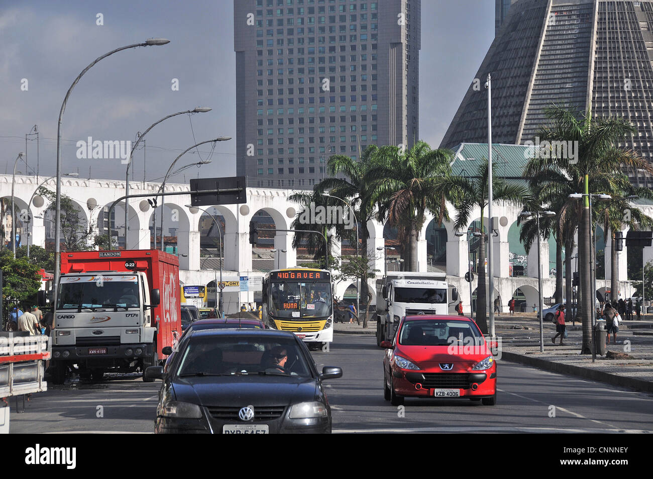 street scene Arcos da Lapa Rio de Janeiro Brazil Stock Photo - Alamy