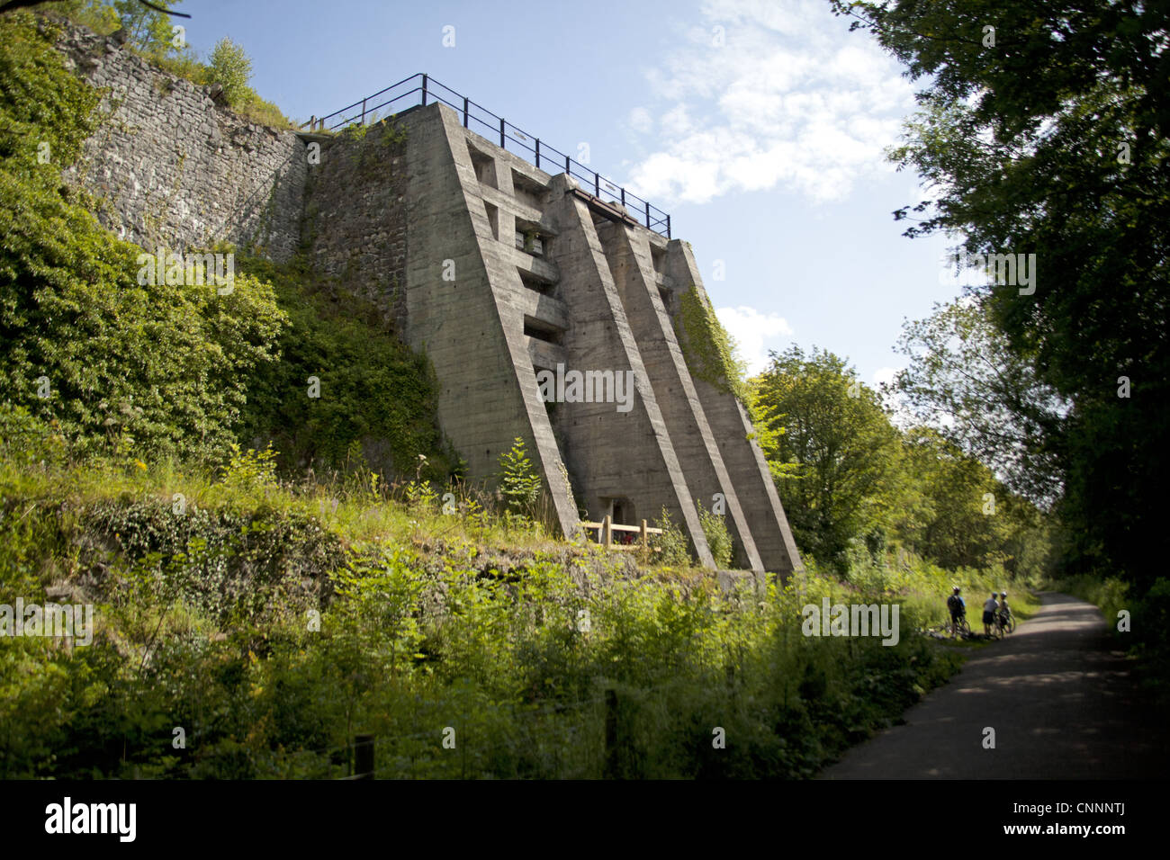 View habitat regeneration former limestone quarry Millers Dale Quarry ...