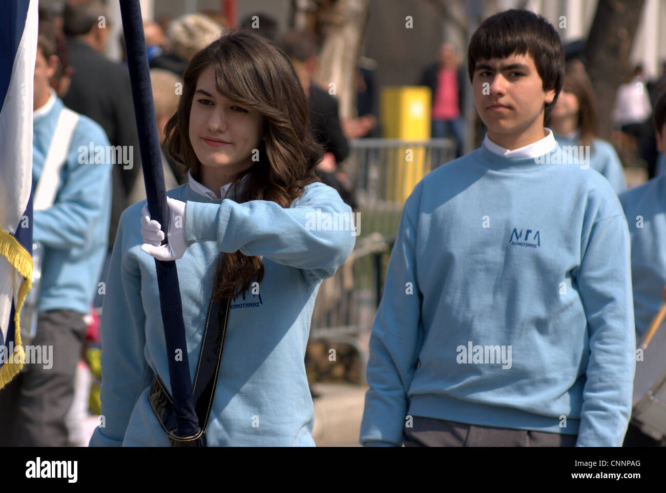 Uniform students parade greece hi-res stock photography and images - Alamy