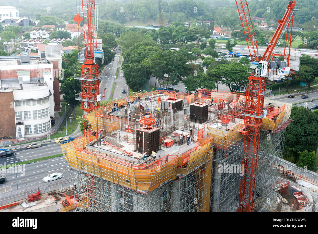 High rise construction safety hi-res stock photography and images - Alamy
