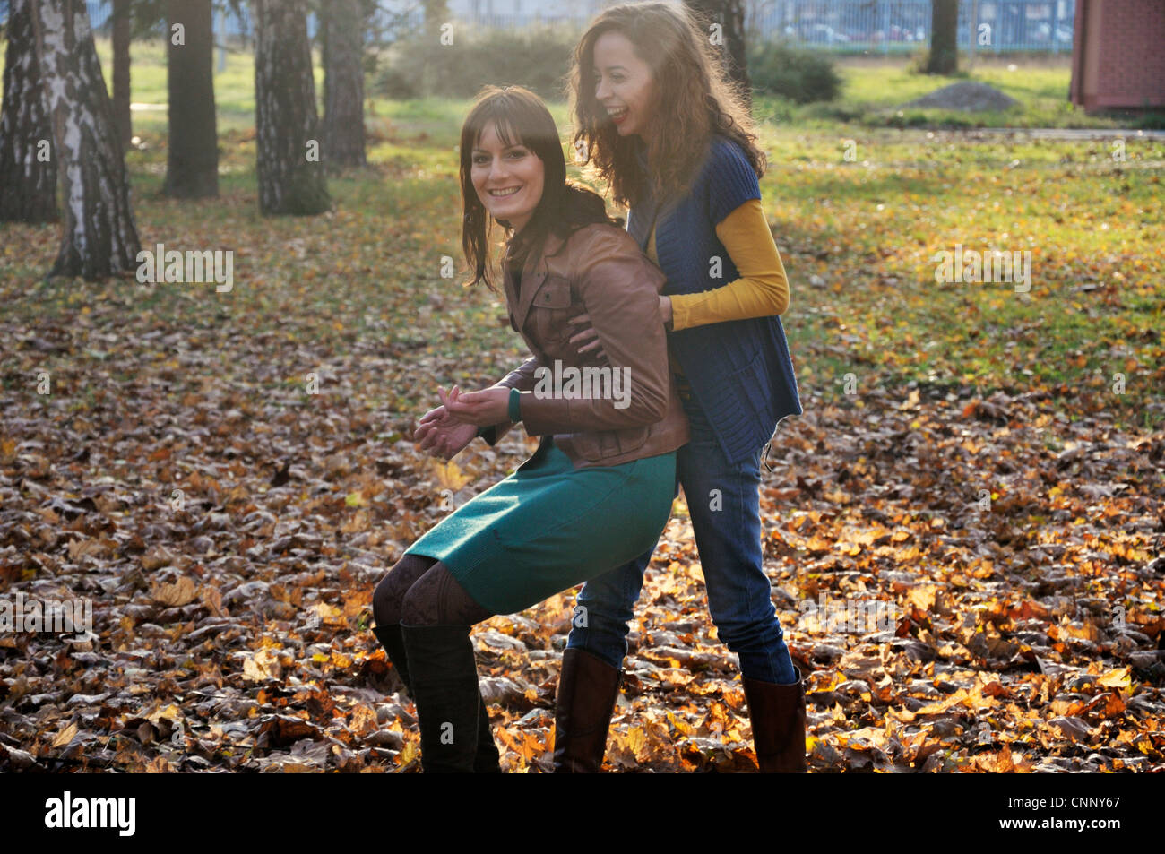 Standing two women laughing hi-res stock photography and images - Alamy