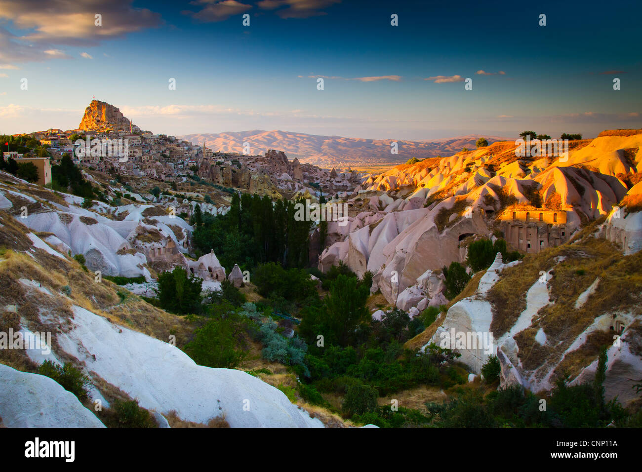 Uchisar village. Cappadocia Region. Nevsehir province. Turkey Stock ...