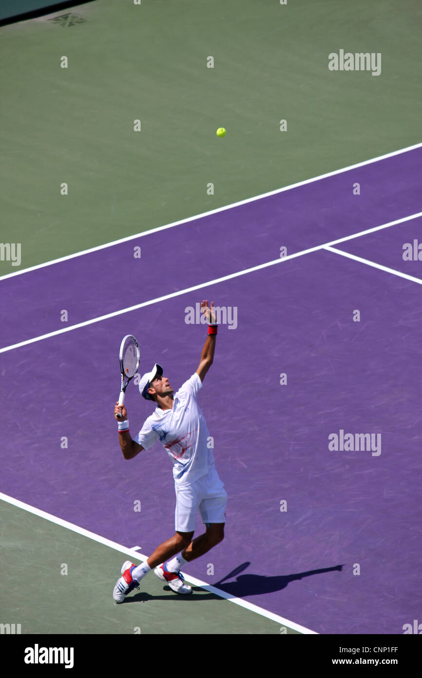 Novak djokovic serve to win hi-res stock photography and images - Alamy