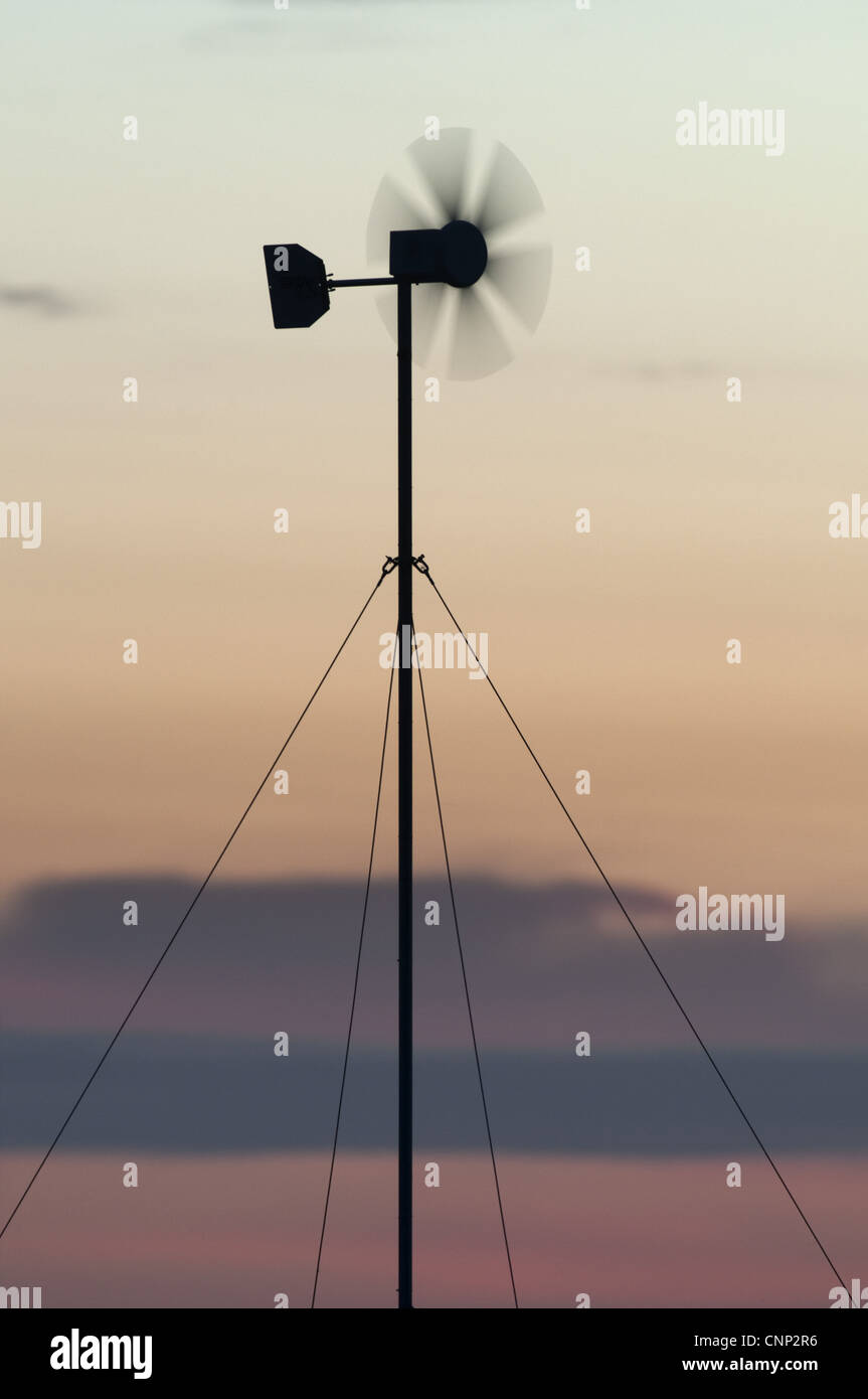 Wind turbine generating power electric anti-predator fence Elmley ...