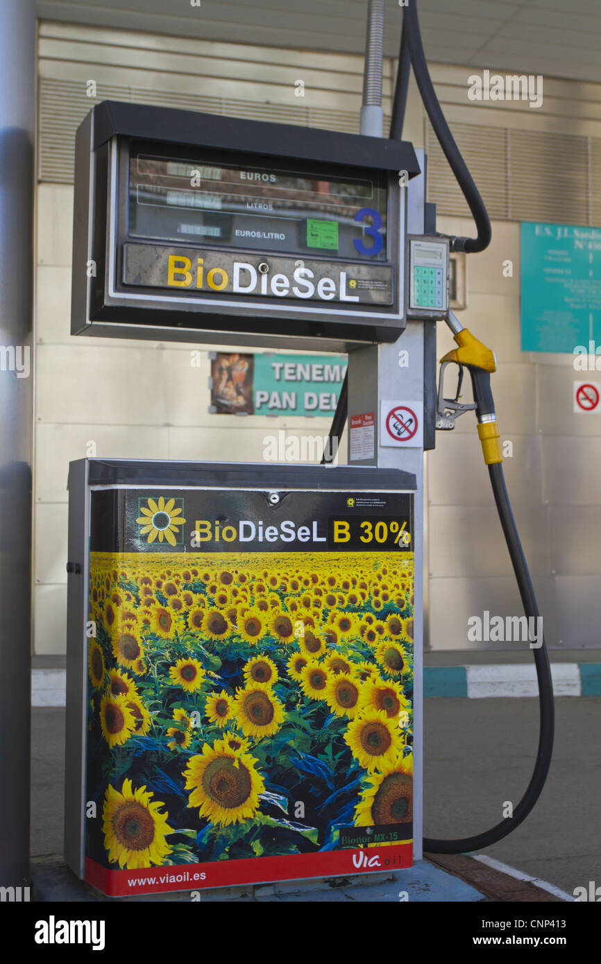 Biodiesel fuel pump, Spain Stock Photo - Alamy