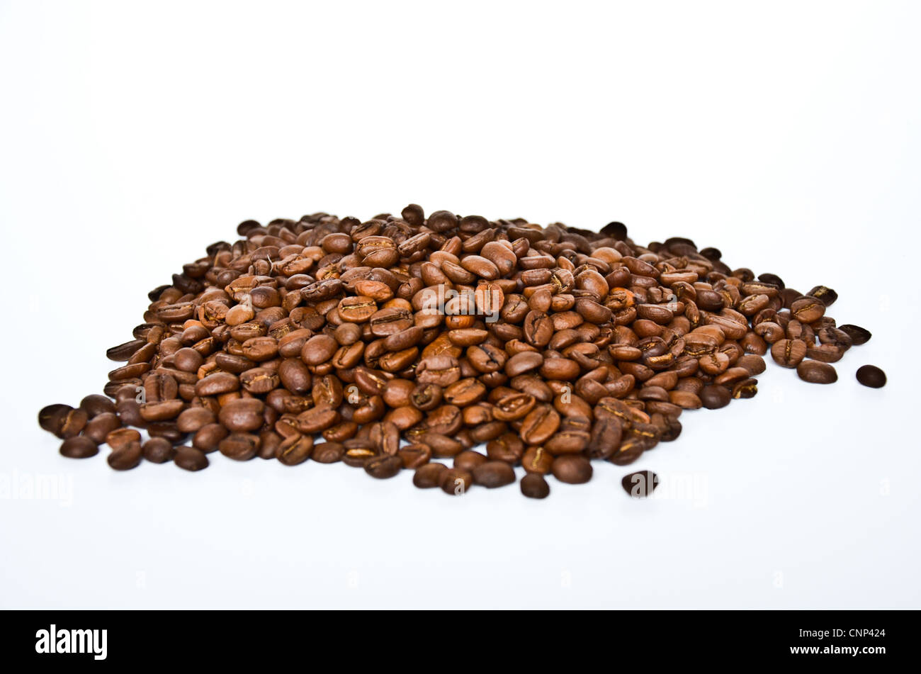 Coffee beans group isolated on white Stock Photo - Alamy
