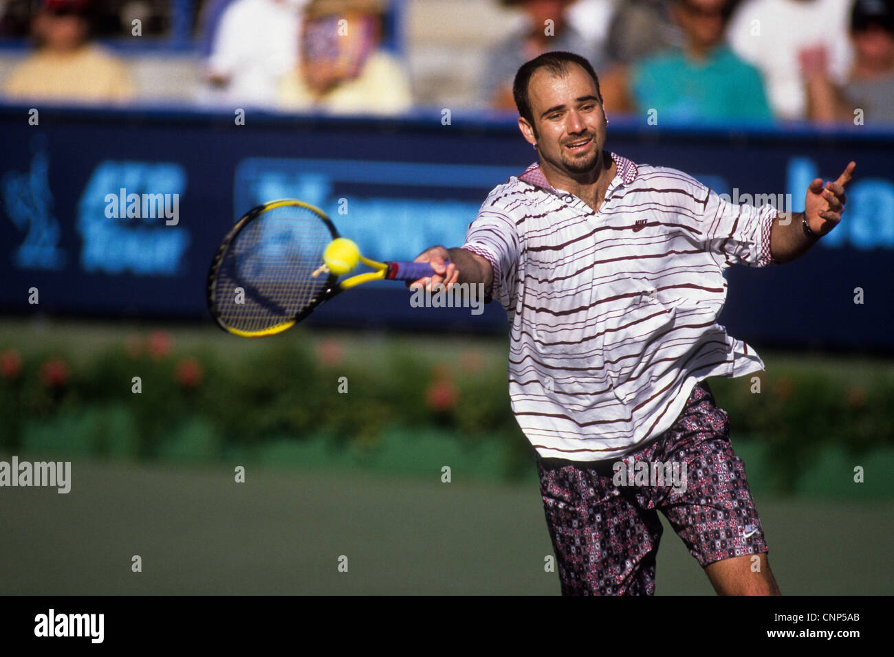 Andre Agassi at the 1995 Newsweek Cup Stock Photo - Alamy