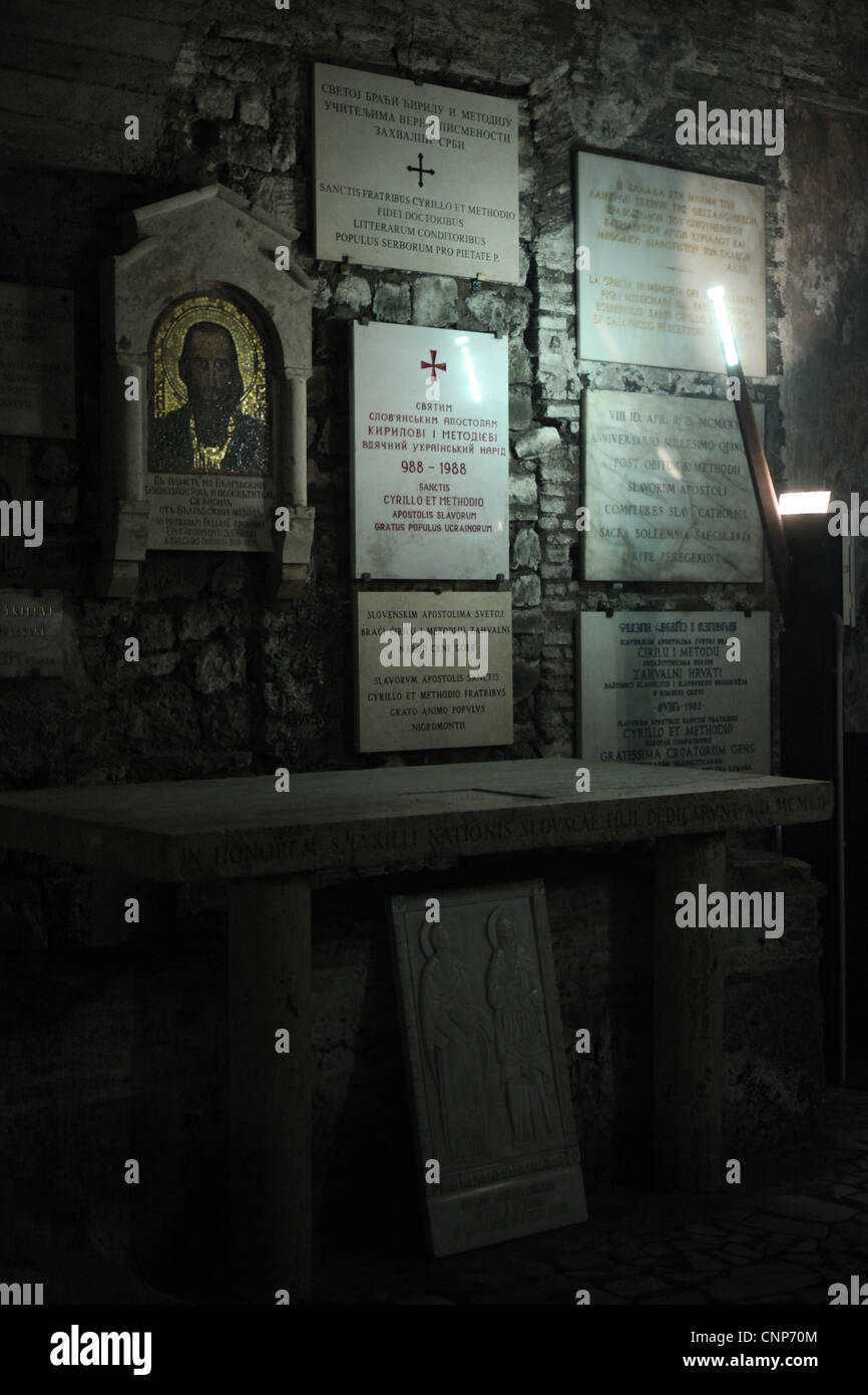 Burial place of Saint Cyril in Basilica di San Clemente in Rome, Italy ...