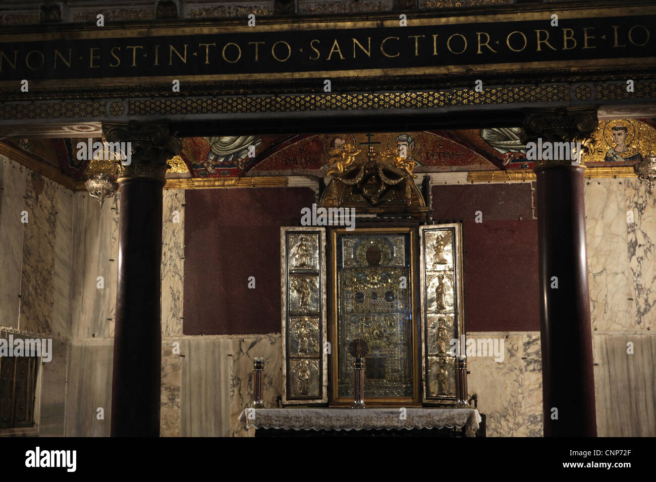 Acheiropoieta icon in the Sancta Sanctorum Chapel in the Lateran Palace ...