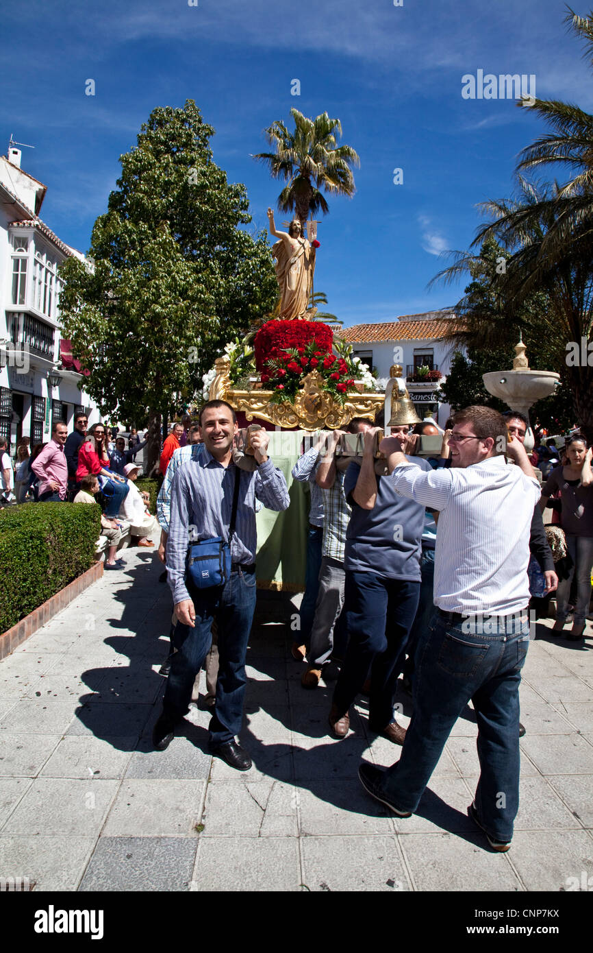 Semana Santa (Holy Week) Easter Sunday, Mijas, Andalusia, Spain Stock ...