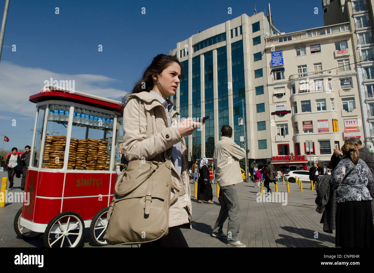 Modern central Istanbul Taksim Square Turkey Stock Photo - Alamy