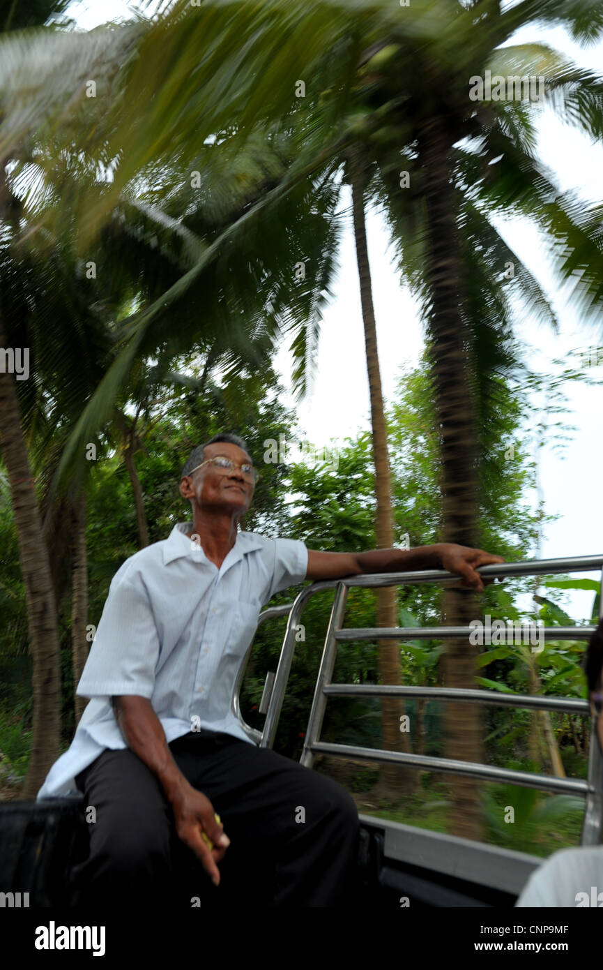 old man going to monk ordination ceremony , pong pang temple,bank of ...