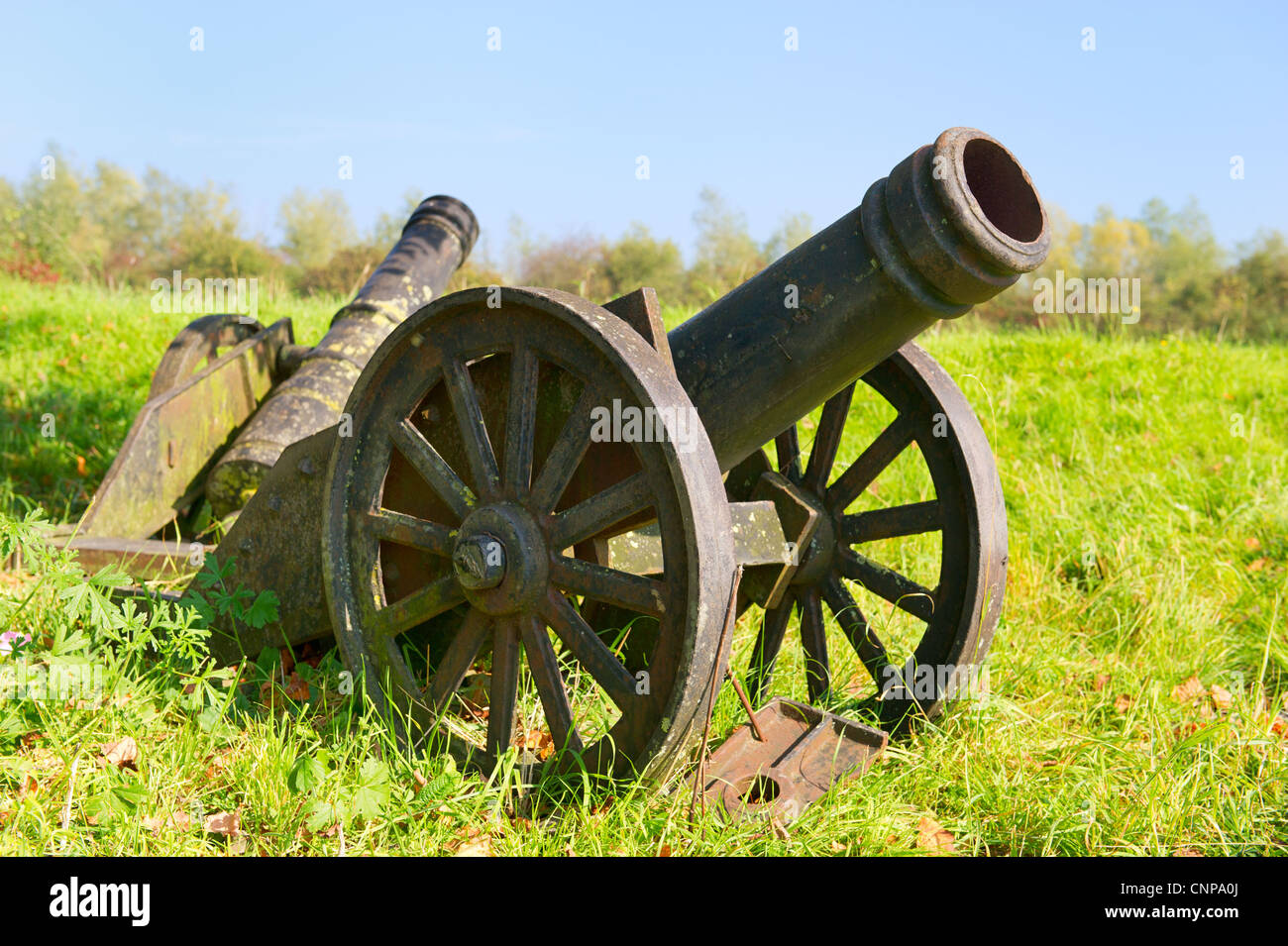Old historical canons from an old war Stock Photo - Alamy