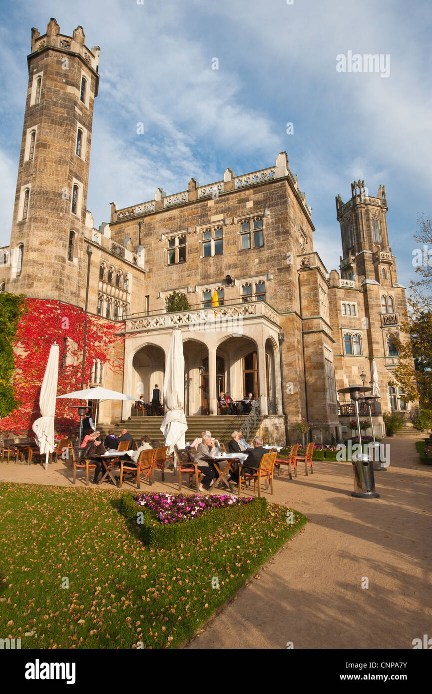 Schloss Eckberg Castle Hotel garden cafe, Germany Stock Photo - Alamy