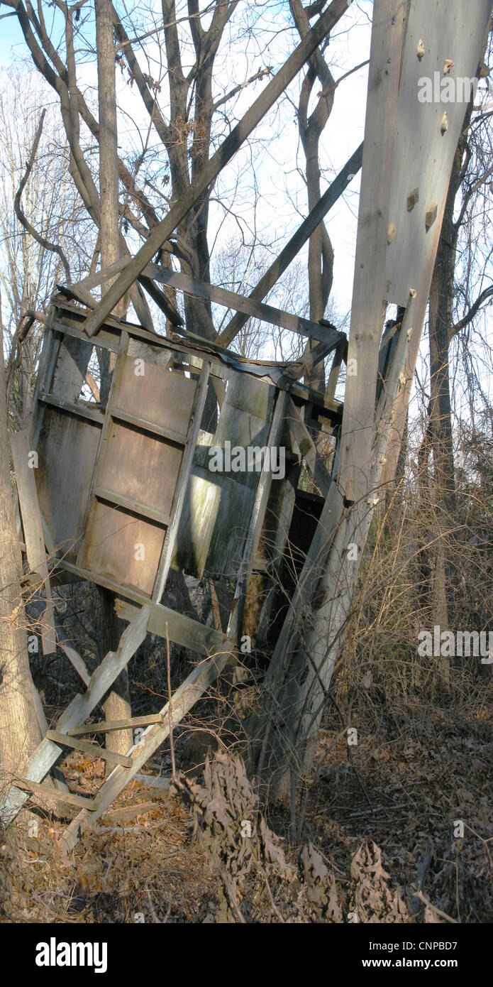 The Crumbled Remains of a Child's Treehouse Stock Photo - Alamy