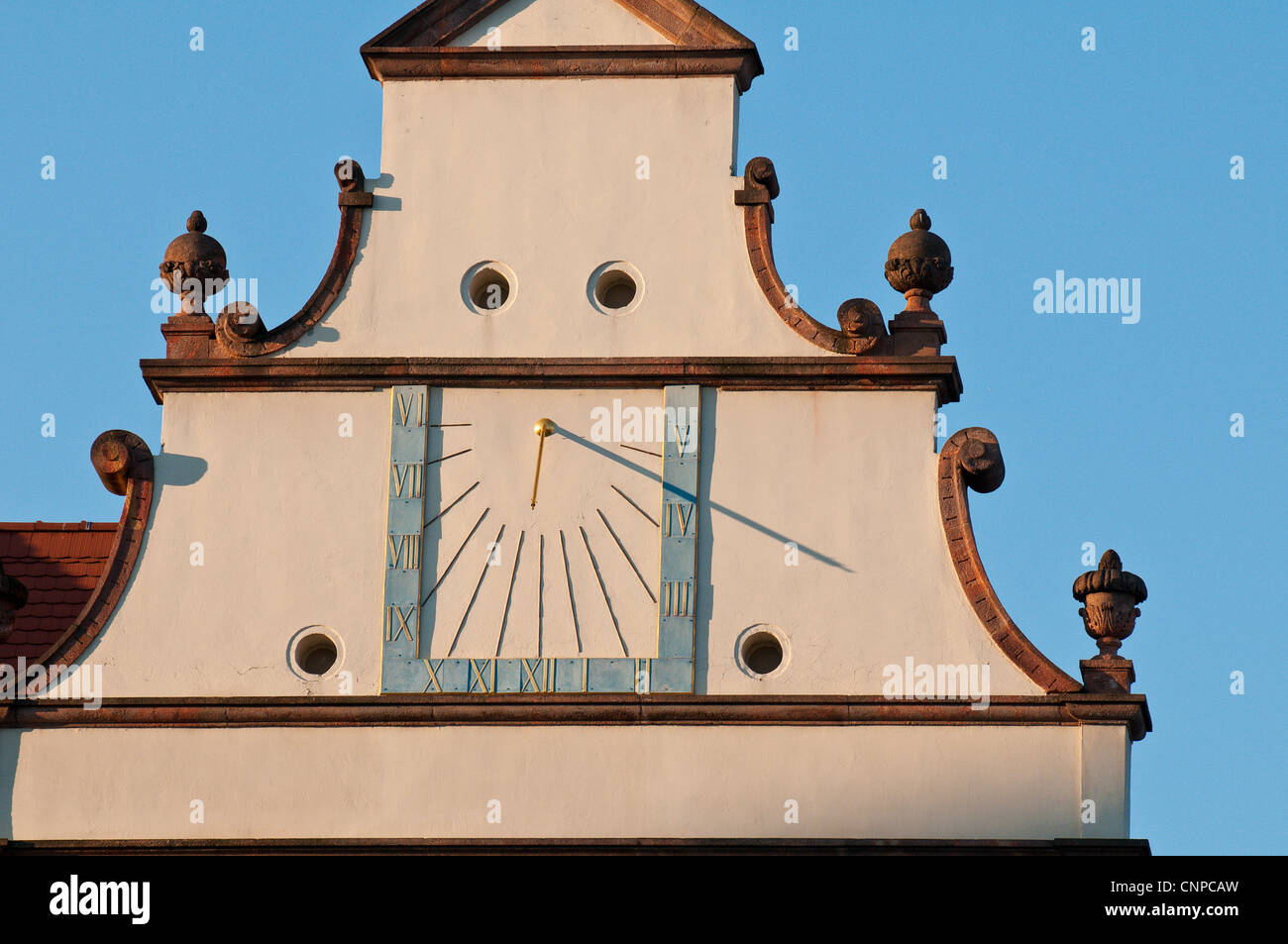 Sundial on building in Leipzig, Germany Stock Photo - Alamy