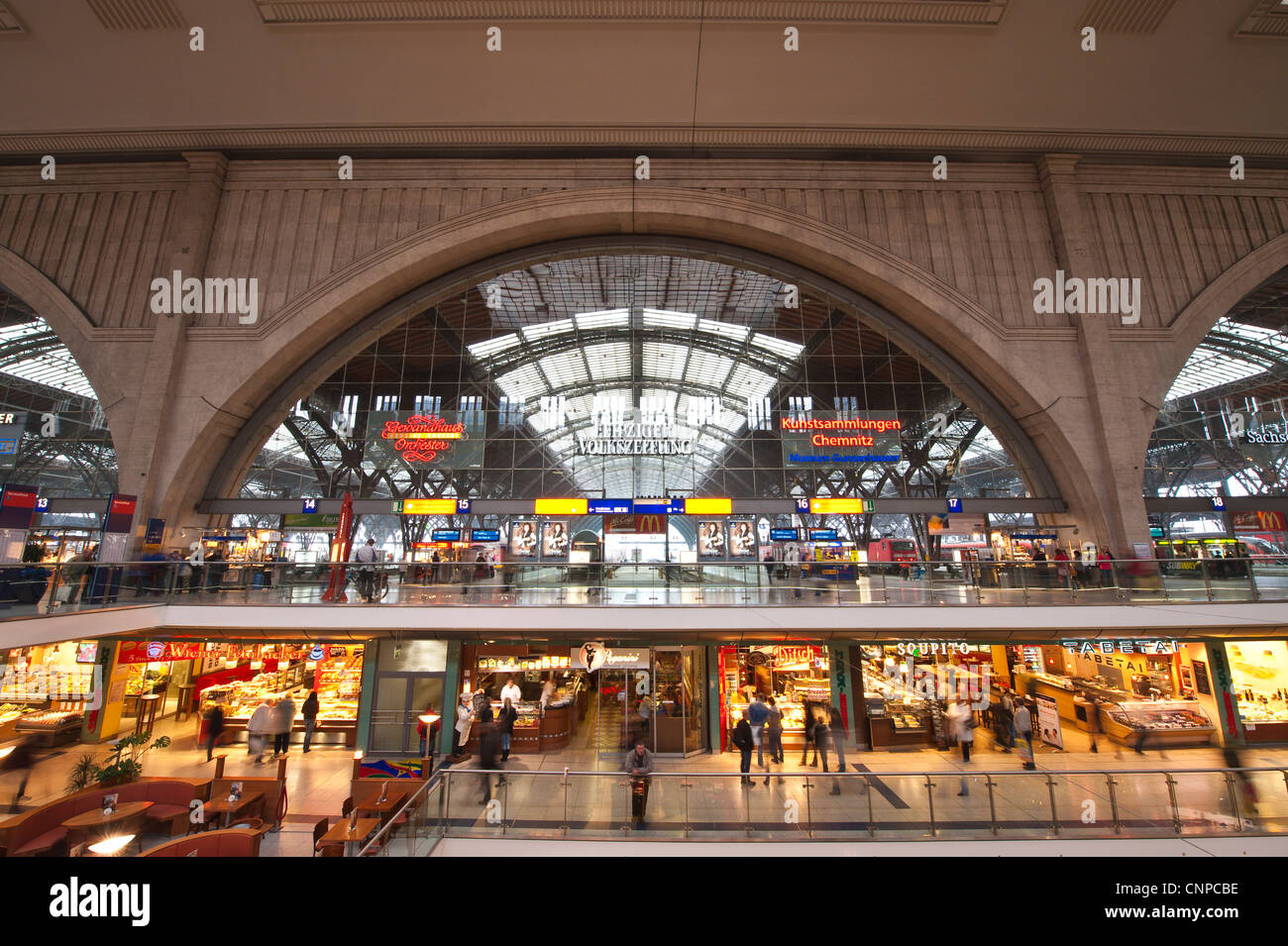 Leipzig Hauptbahnhof (central Railway Station) Leipzig, Germany Stock ...