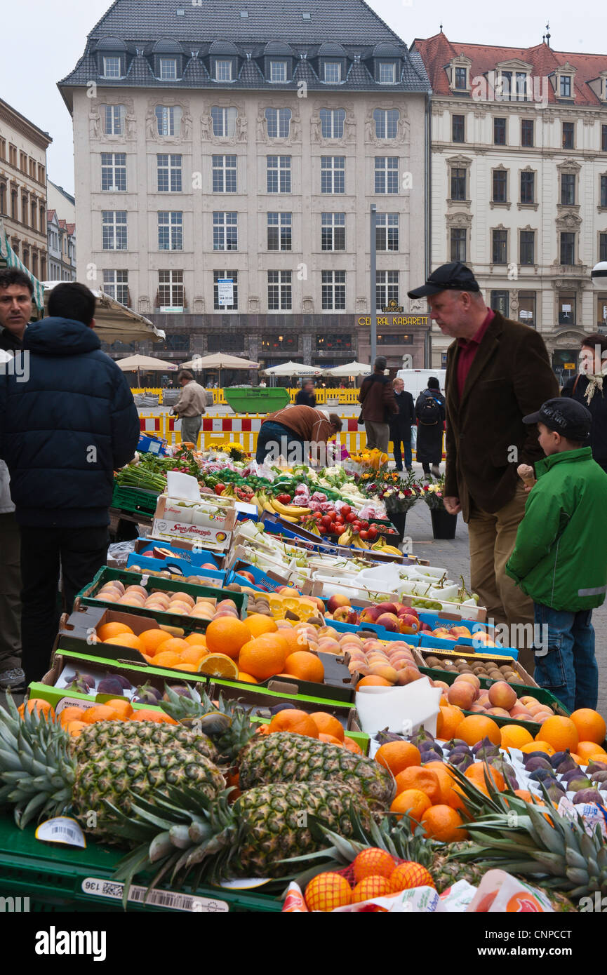 Market square Leipzig, Germany Stock Photo - Alamy
