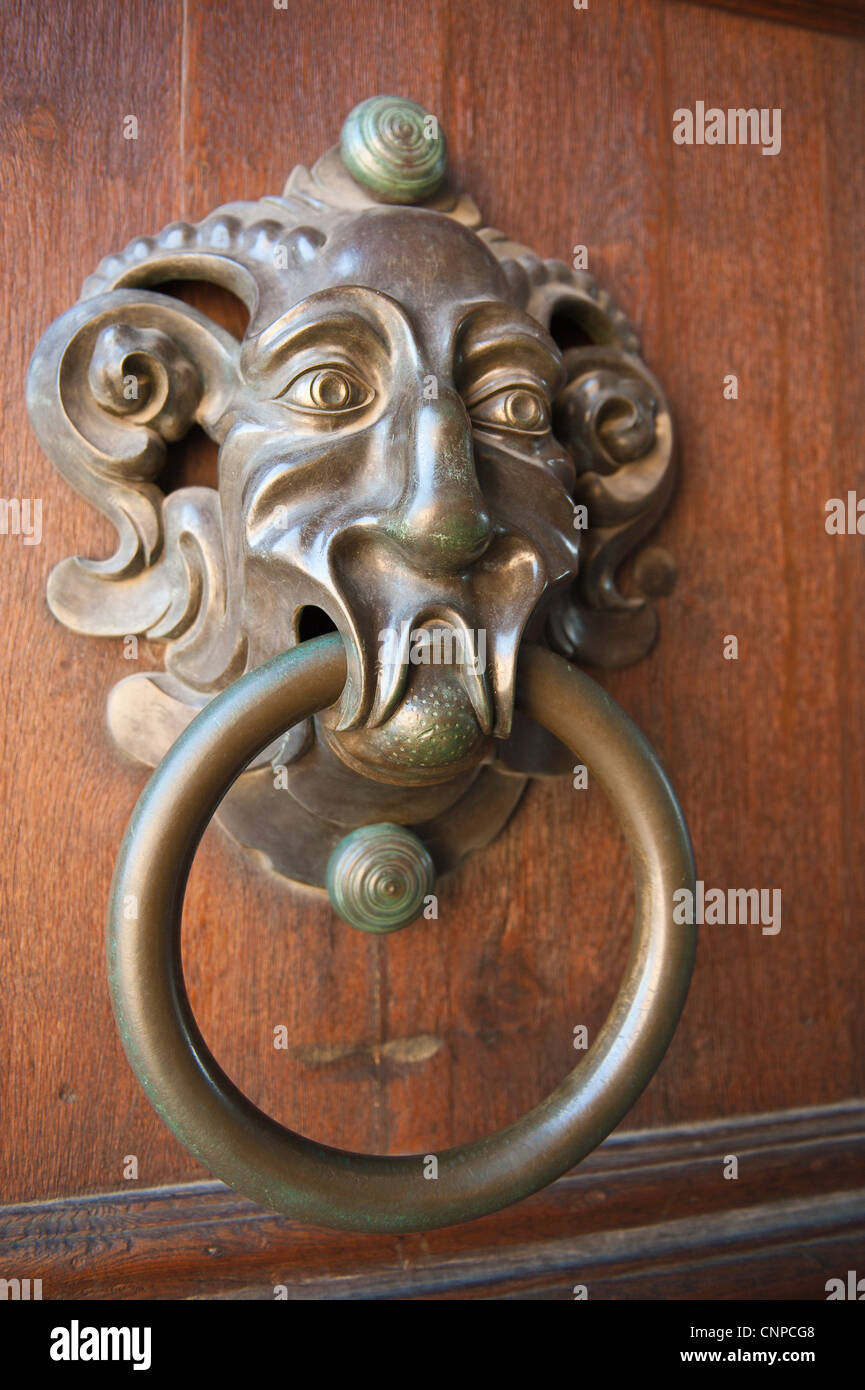 Medieval Door Knocker Gargoyle Door Knocker Hi Res Stock Photography