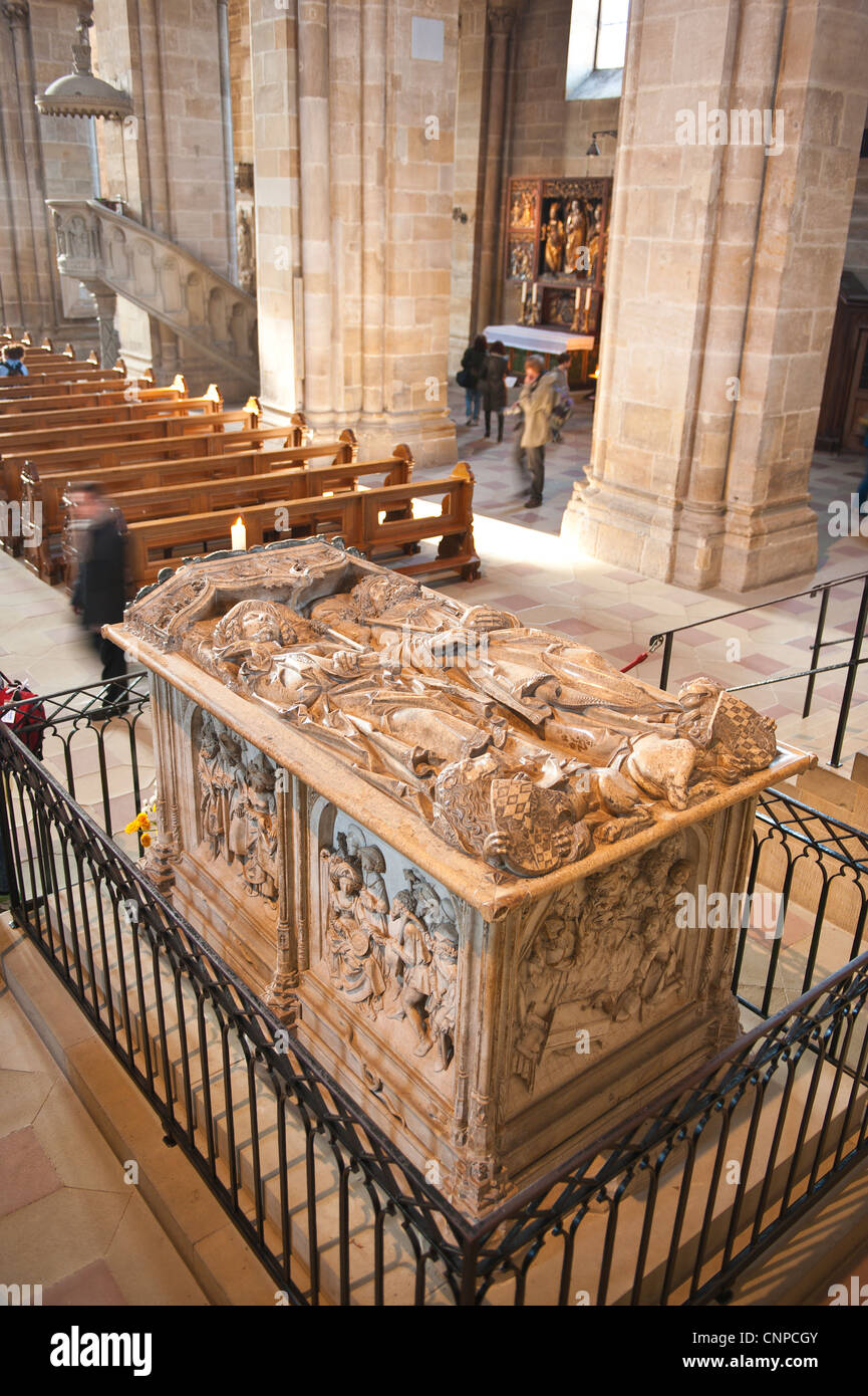 Interior of St. Peter and St. George Cathedral in Bamberg, Germany ...
