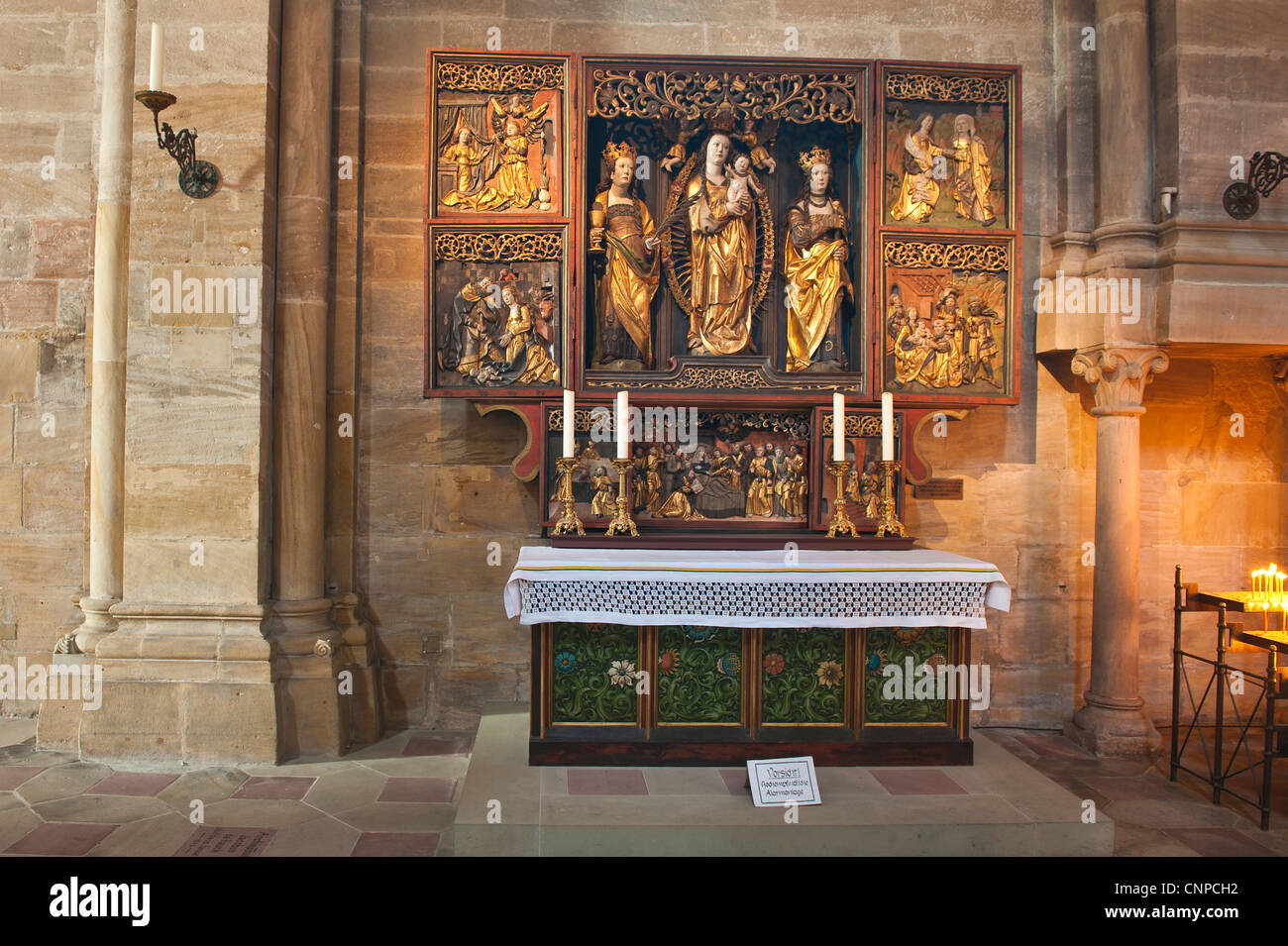 Interior of St. Peter and St. George Cathedral in Bamberg, Germany ...