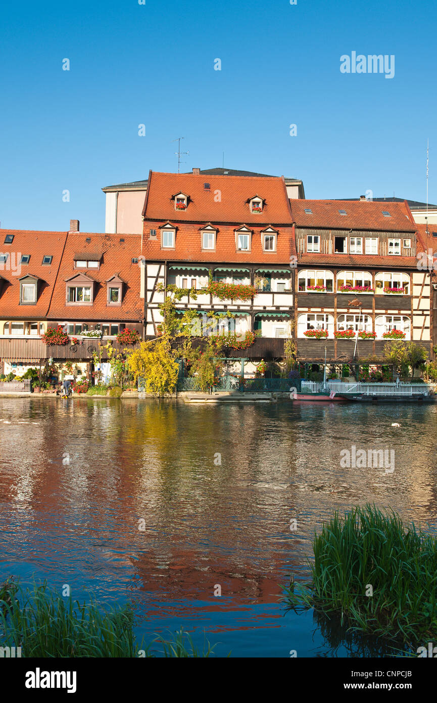 Little Venice (Klein Venedig) and River Regnitz in Bamberg, Germany ...