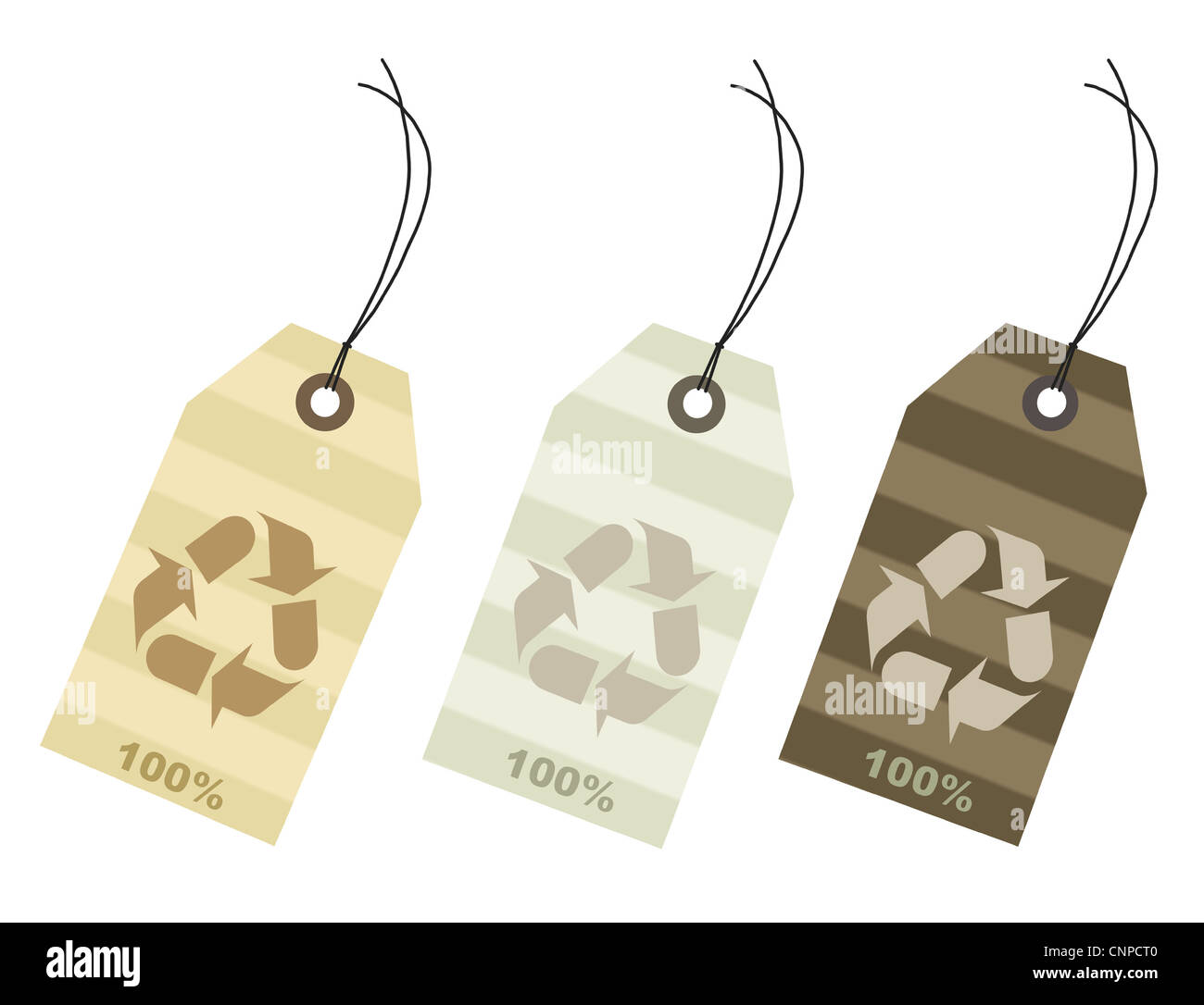 Recycle tags for environmental design Stock Photo - Alamy