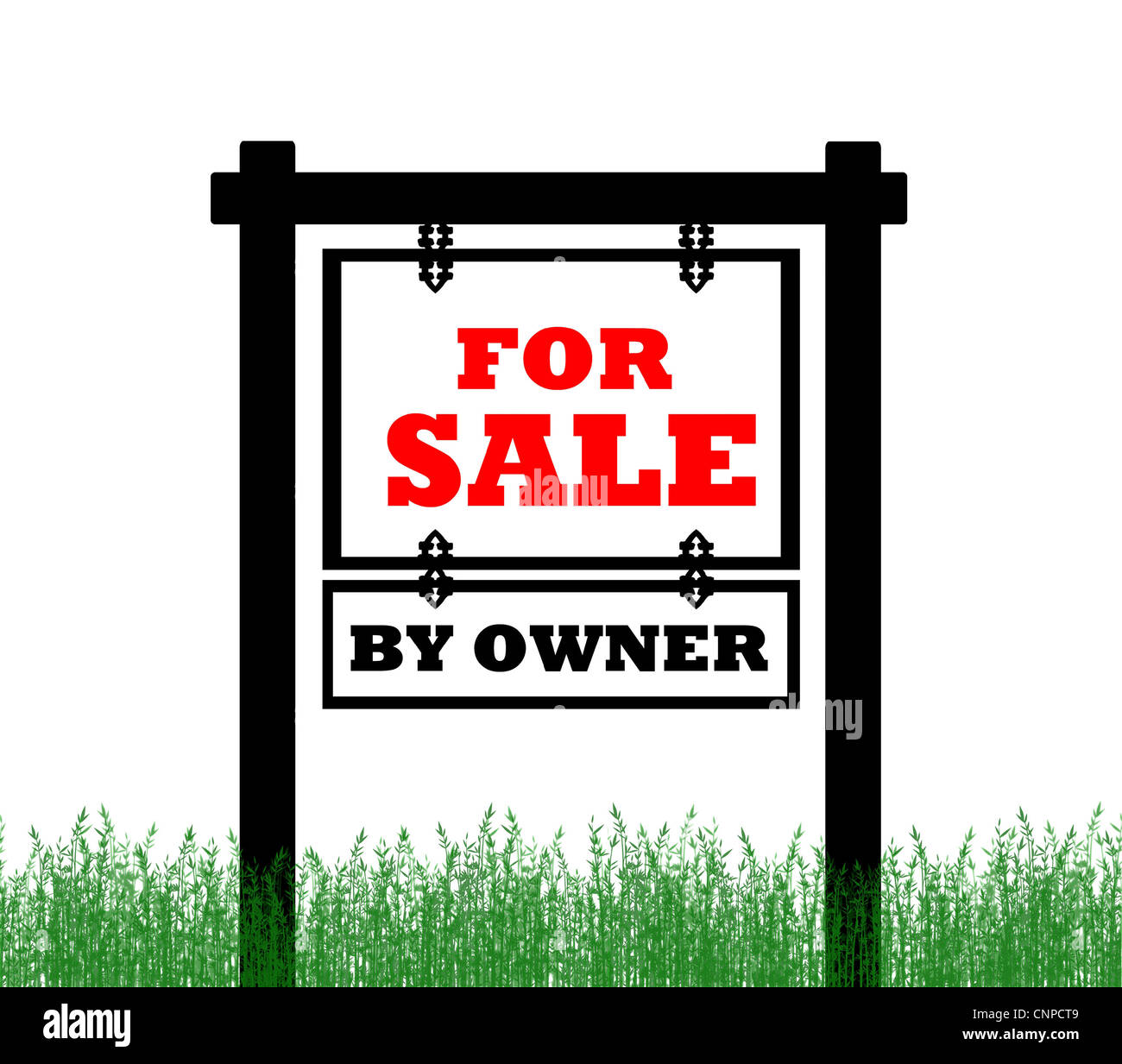 Real Estate home for sale sign,by owner Stock Photo - Alamy