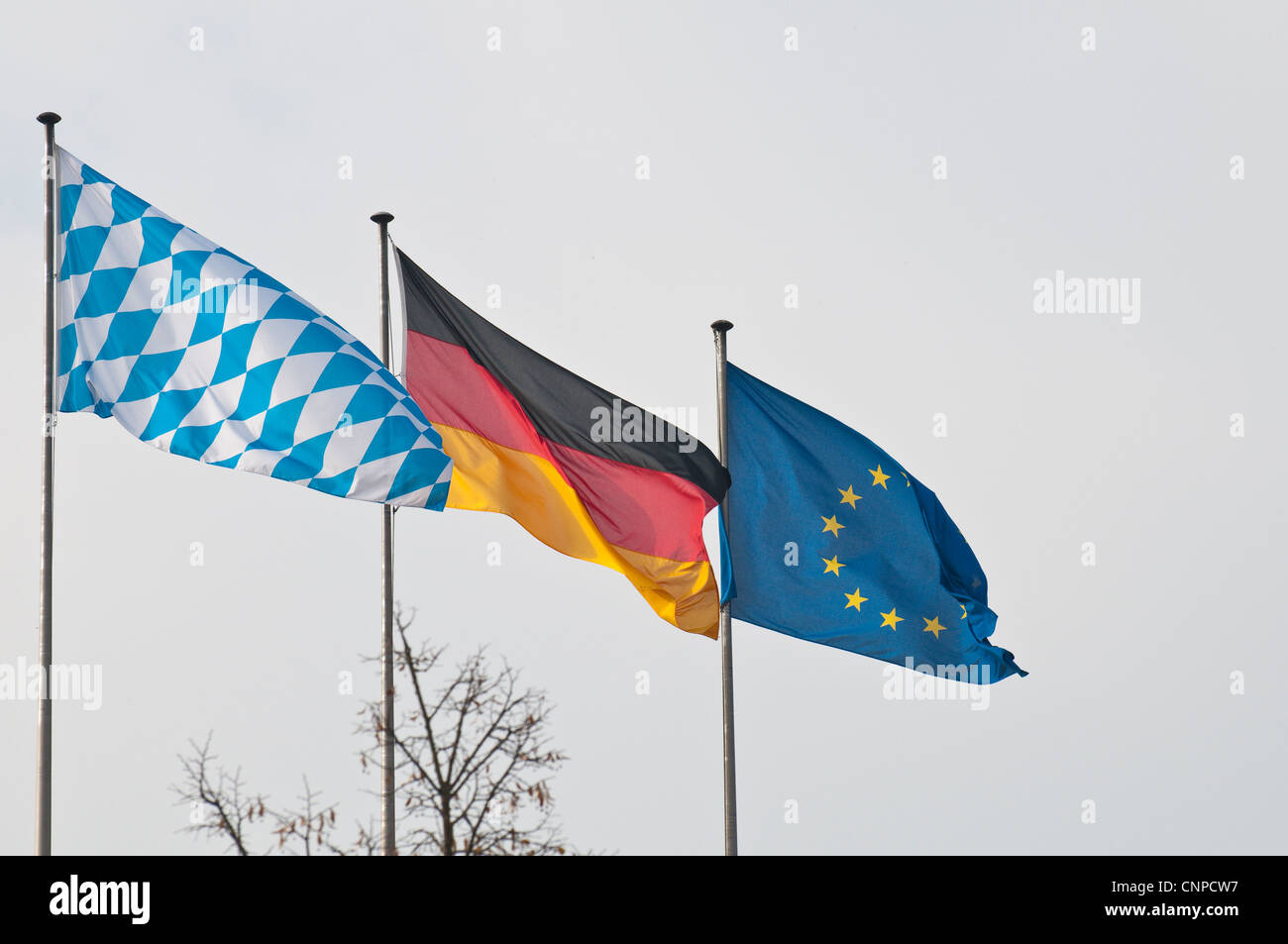 Flags flying in Regensburg, Germany Stock Photo - Alamy