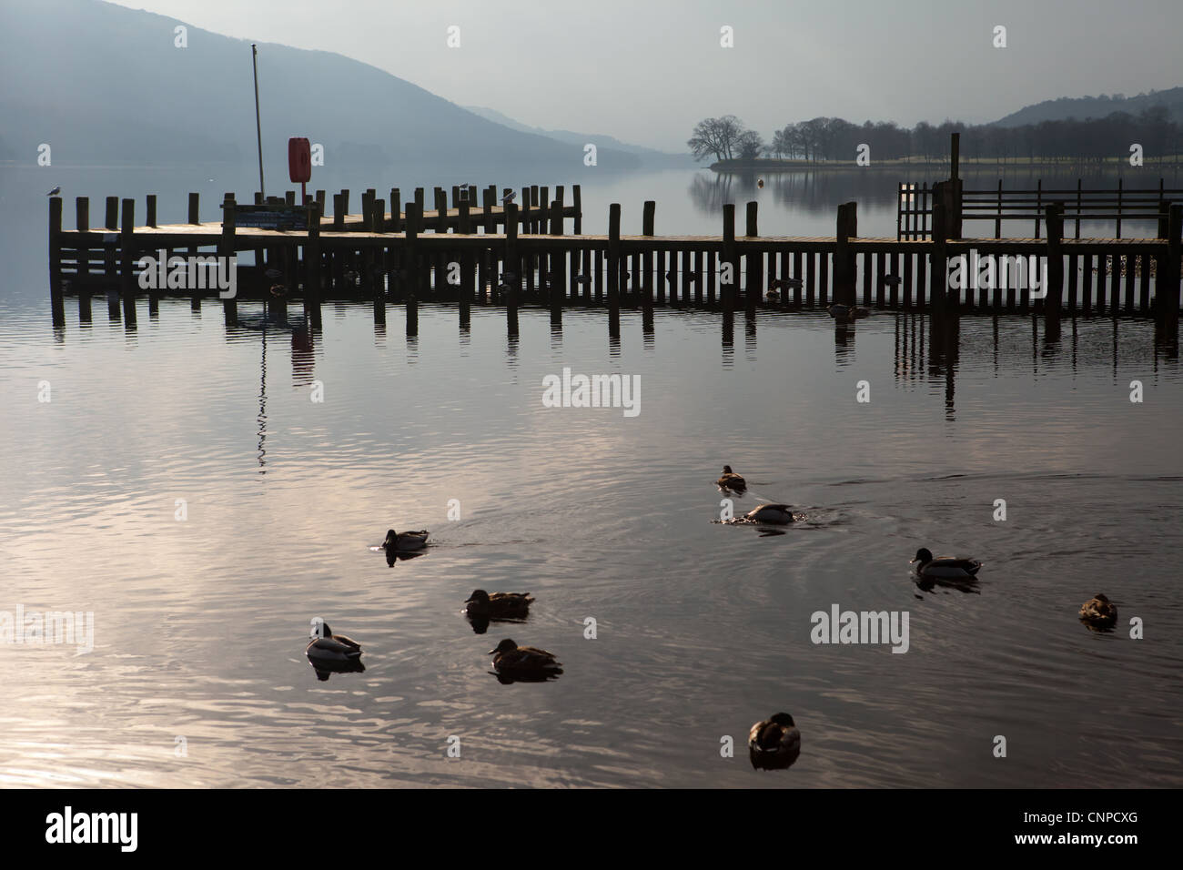 Pier jetty at coniston water in cumbria hi-res stock photography and ...