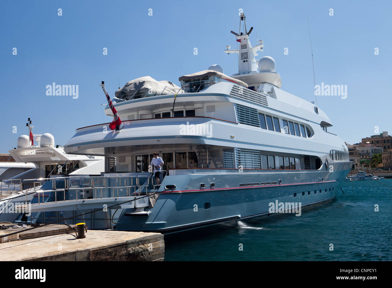 A Luxury Super Yacht Moored at Manoel Island Marina in Malta Stock ...