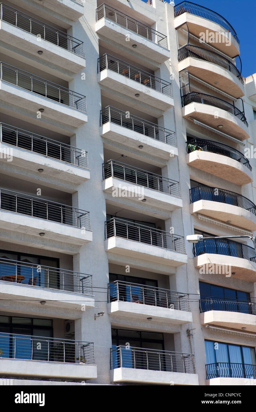High rise accommodation on Slima Sea Front on the island of Malta Stock ...