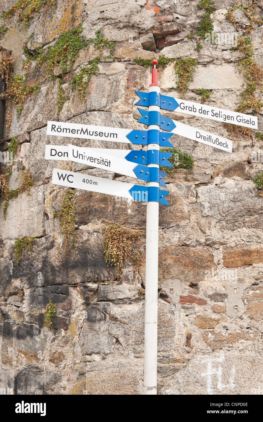 Signpost in Passau, Germany Stock Photo - Alamy