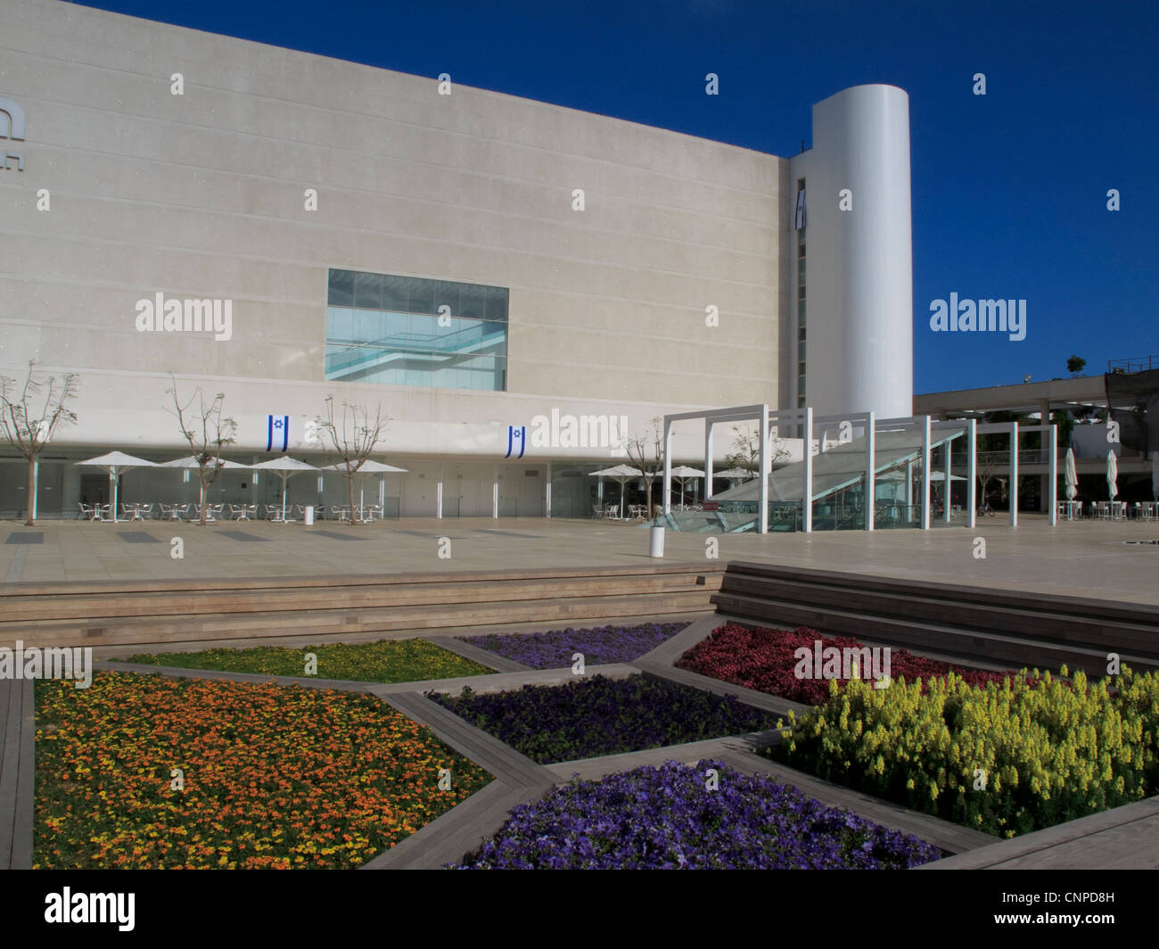 Exterior of the restored Habima Theatre the national theater of Israel ...