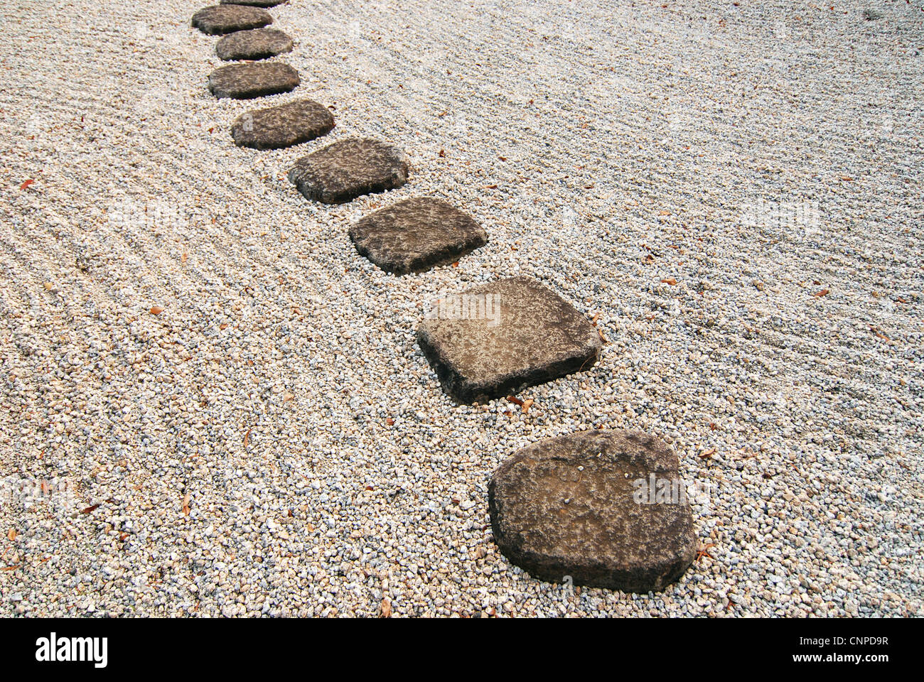 stone way in Japanese stone garden, Tokyo Japan Stock Photo - Alamy