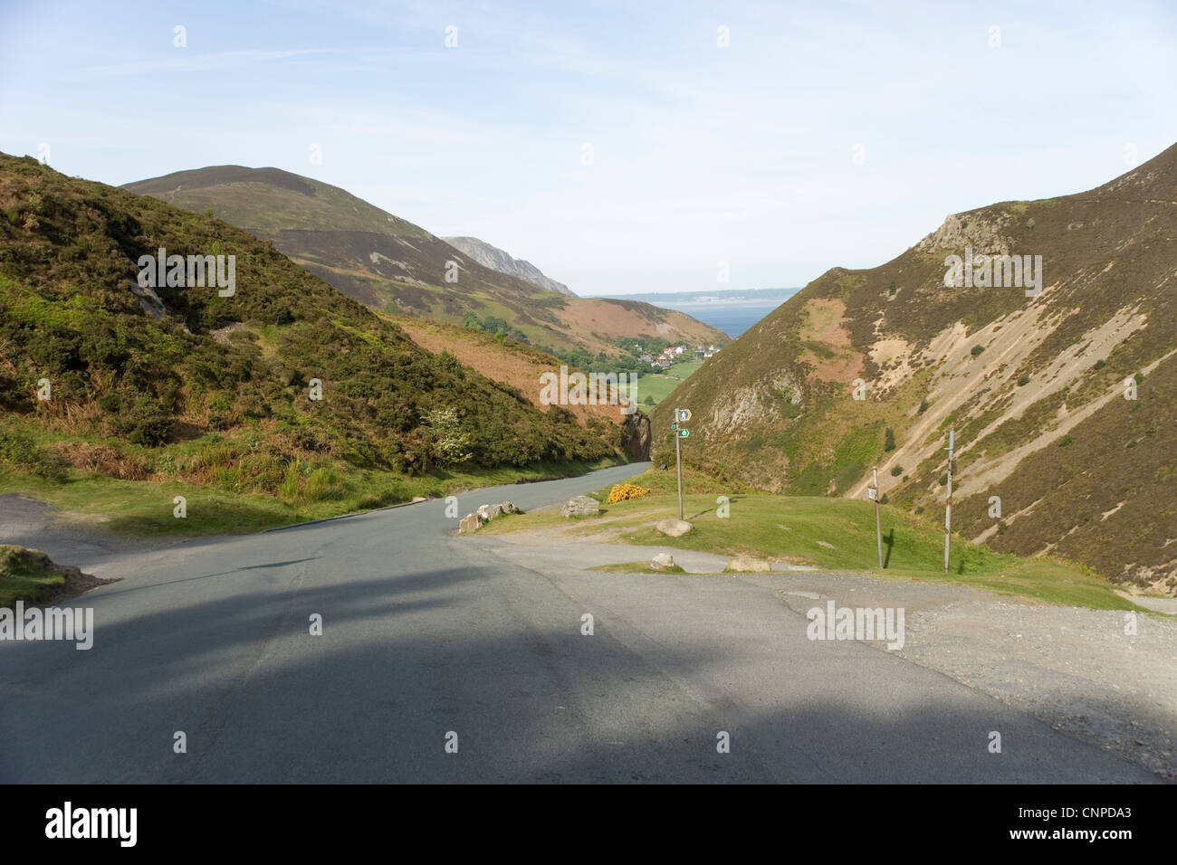 Sychnant Pass road in North Wales Stock Photo - Alamy