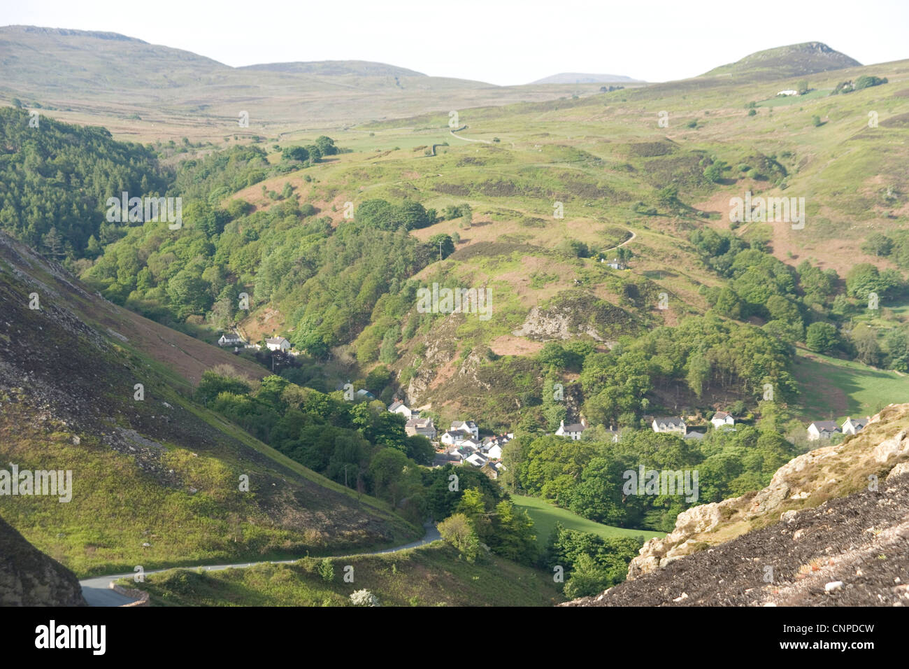 Sychnant Pass road and Fairy Glen in North Wales Stock Photo - Alamy