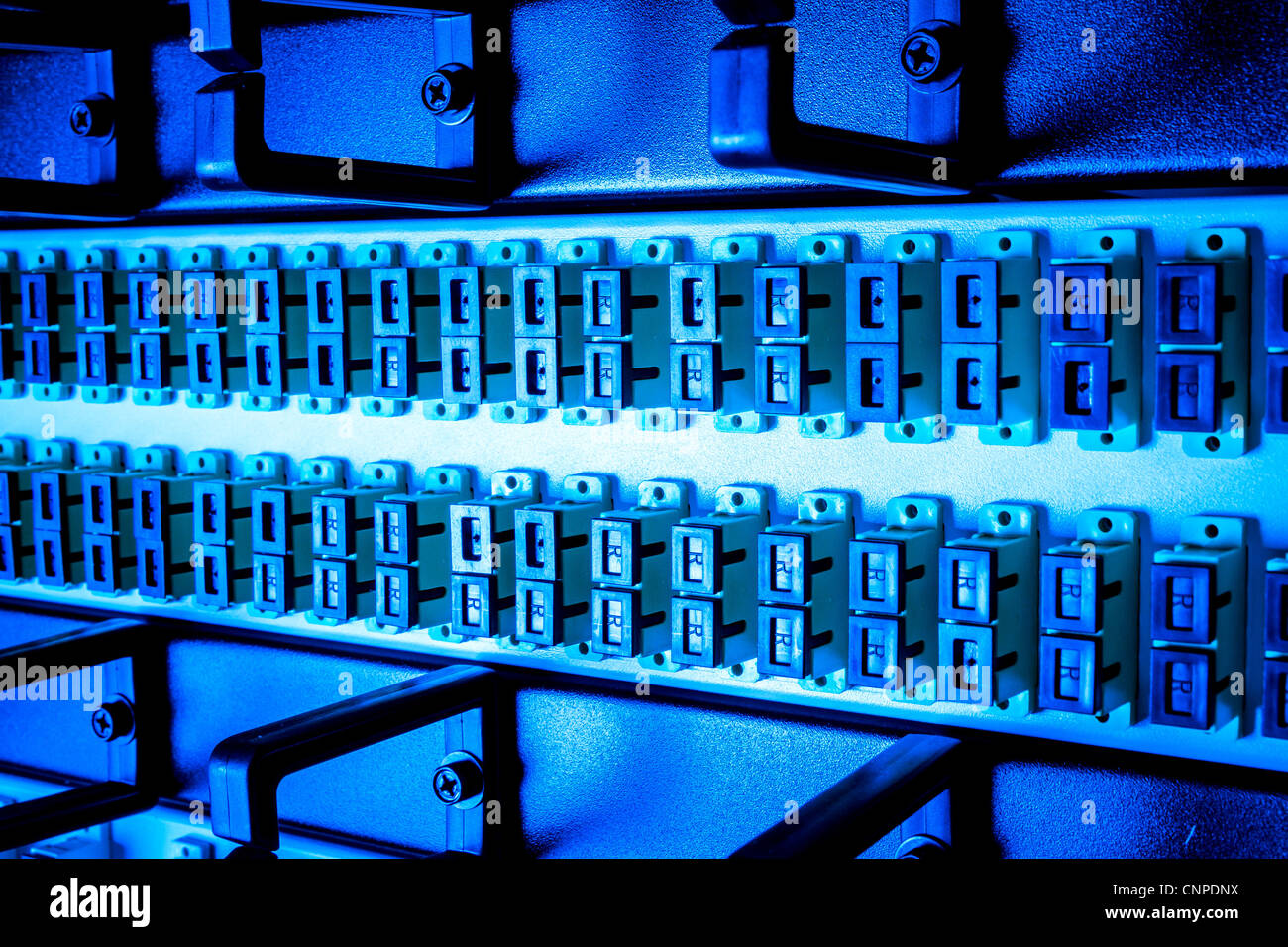 optic fiber hub as part of internet infrastructure Stock Photo - Alamy