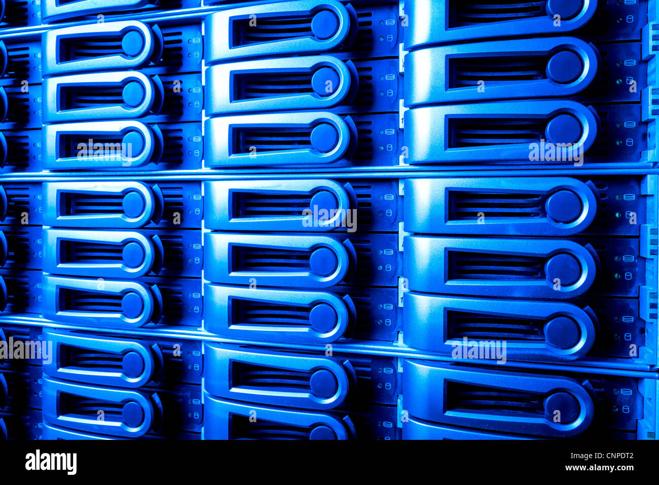 detail of data center with hard drives Stock Photo - Alamy