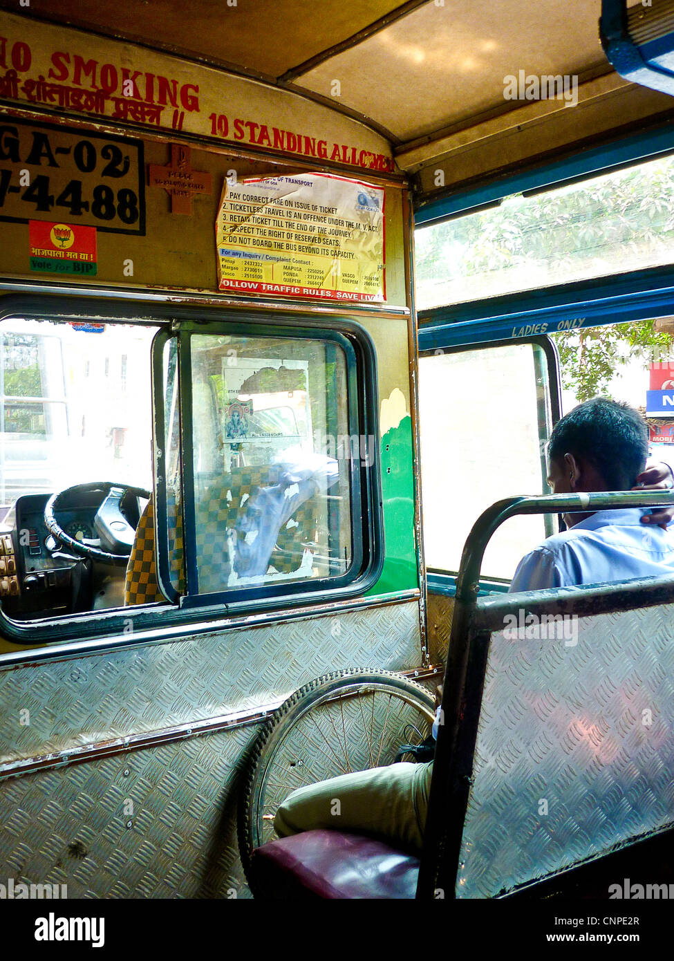 public transport, bus, Goa, India Stock Photo - Alamy