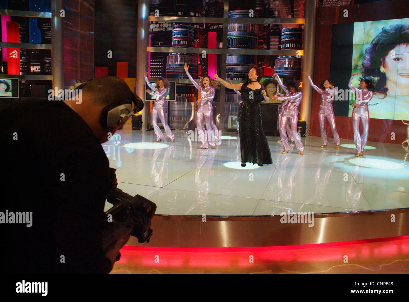 Hala Sarhan, popular Egyptian talk show host of the "Hala Show", hosts ...