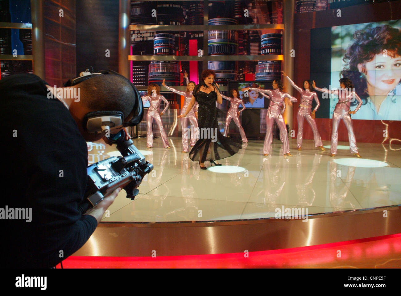 Hala Sarhan, popular Egyptian talk show host of the "Hala Show", hosts ...