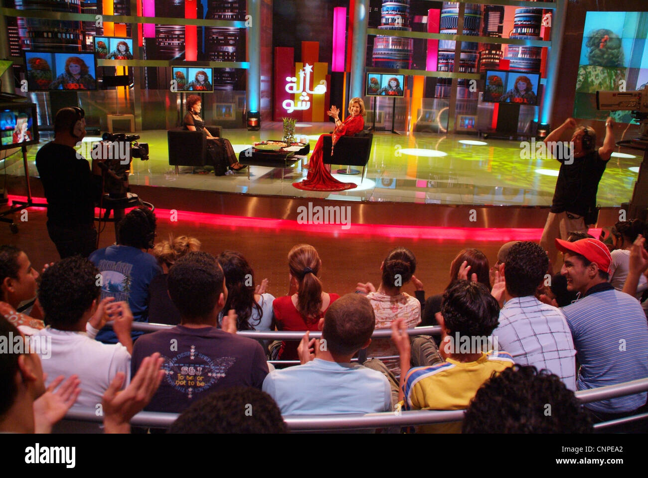 Hala Sarhan, popular Egyptian talk show host of the "Hala Show", hosts ...