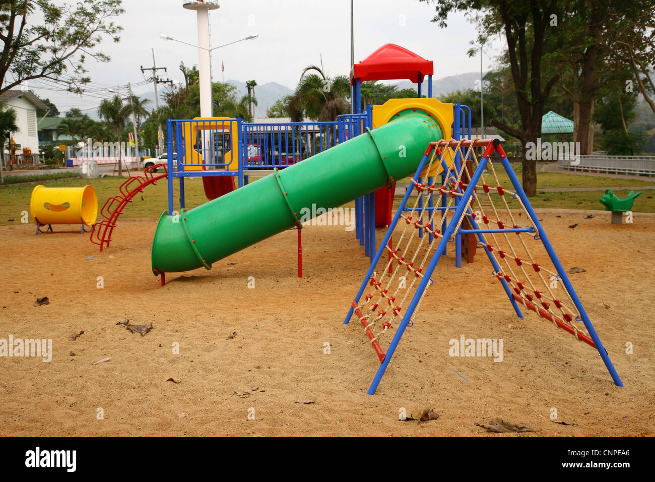 Playground without children Stock Photo - Alamy