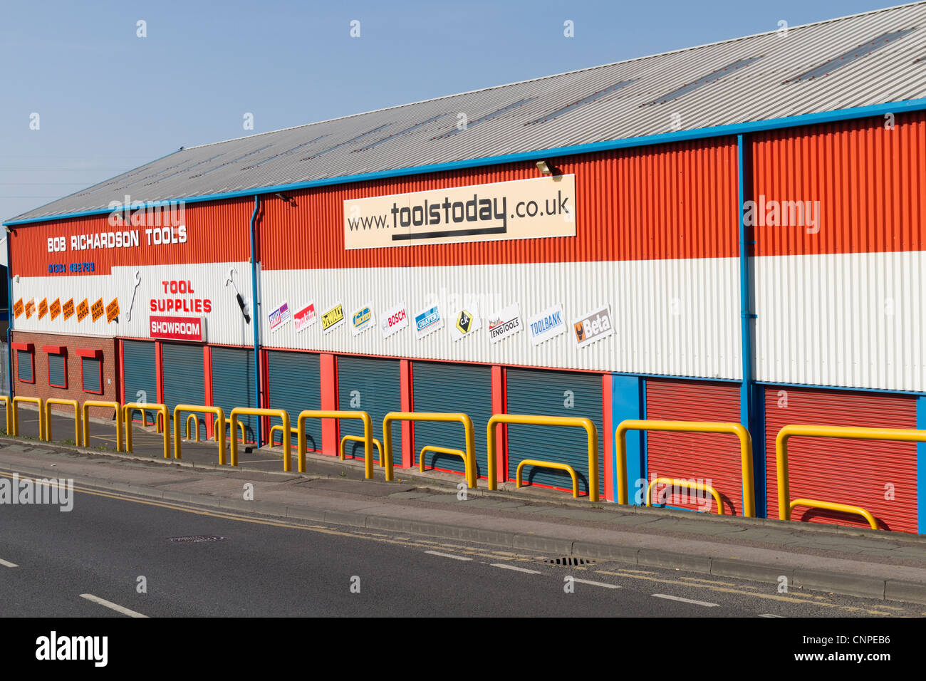Tool supplies showroom and factory unit Stock Photo - Alamy