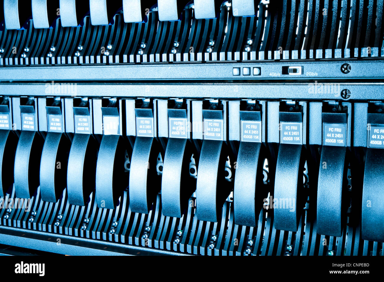 detail of data center with hard drives Stock Photo - Alamy