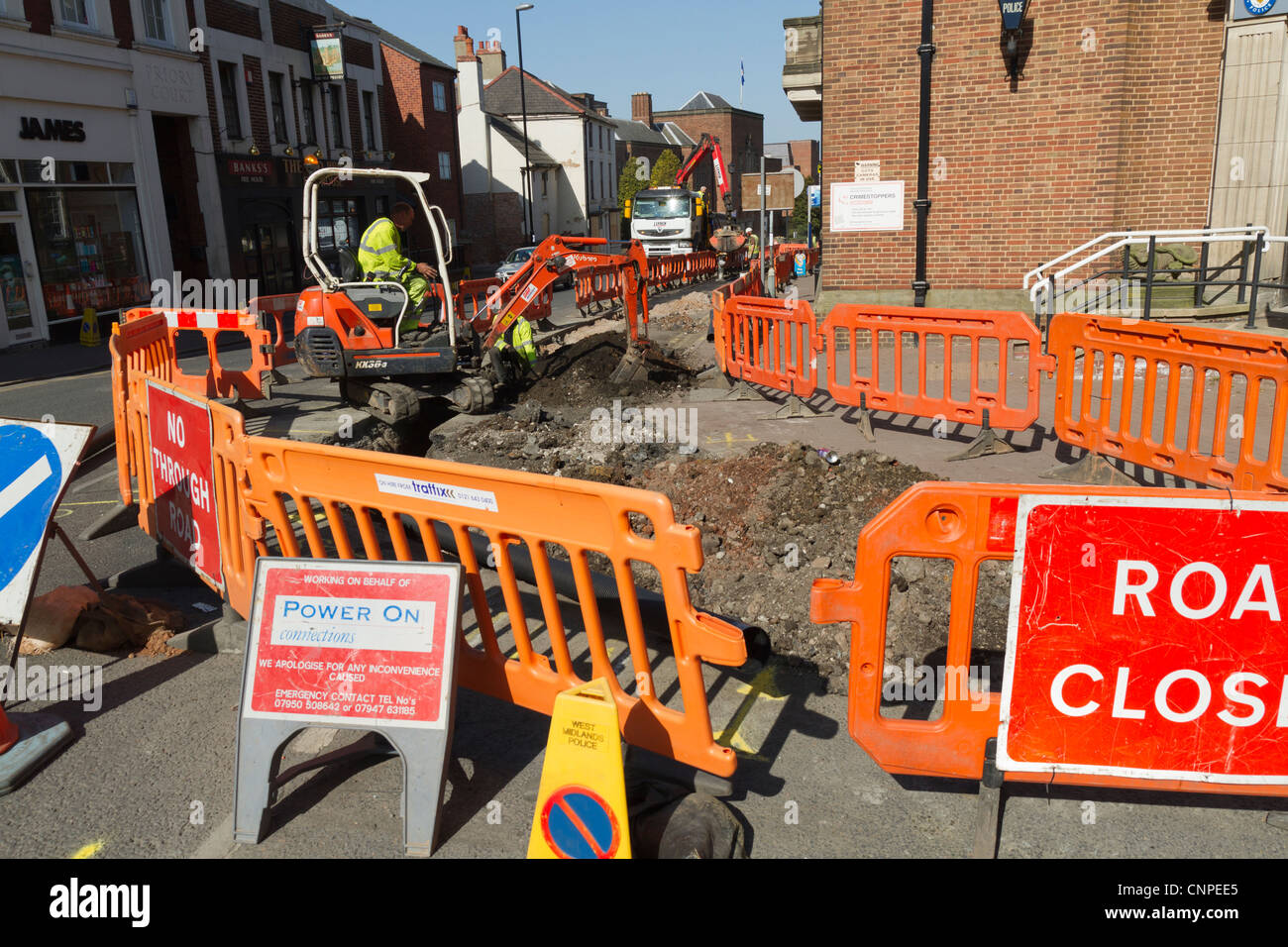 High street road works hi-res stock photography and images - Alamy