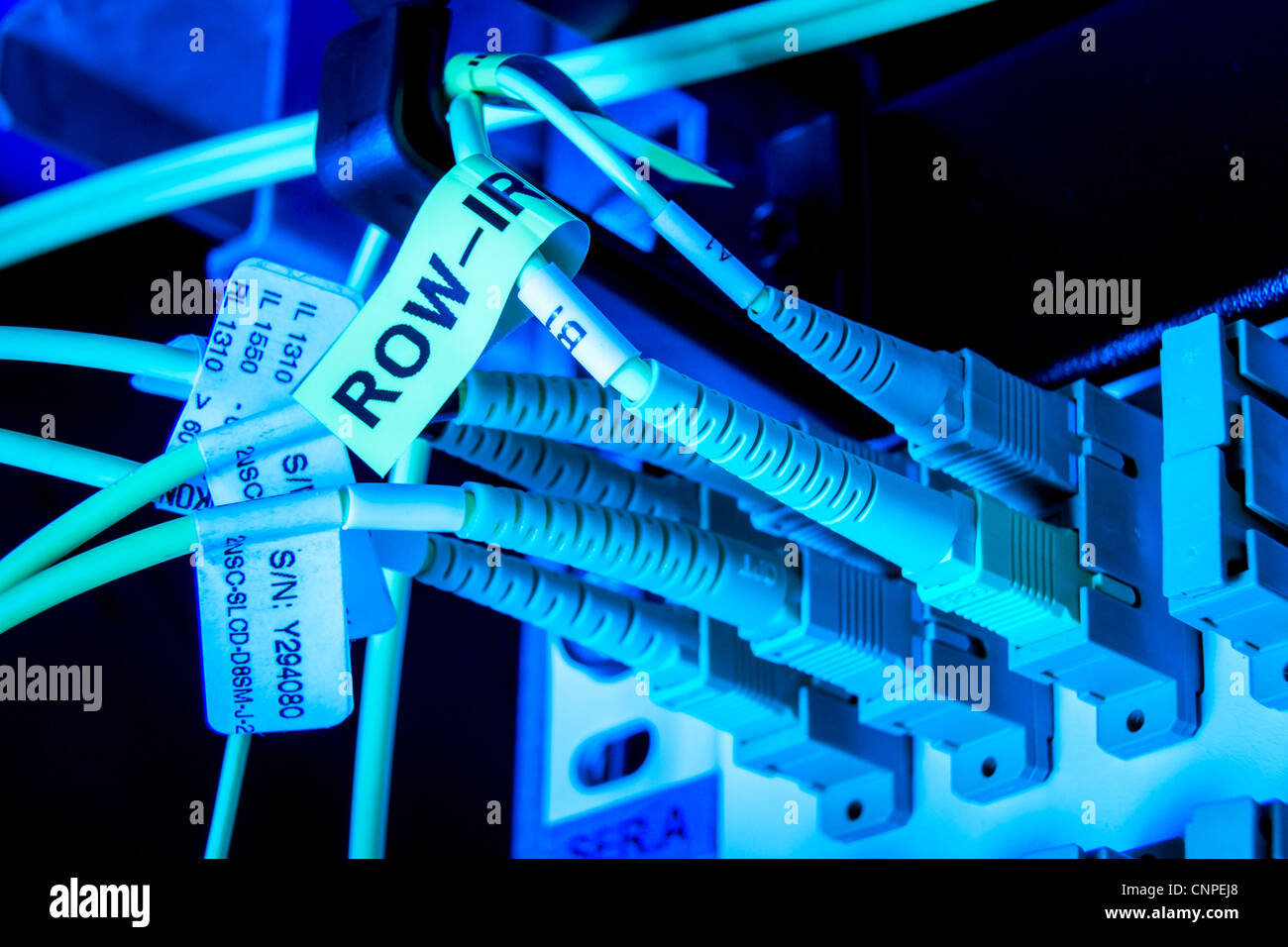 optic fiber hub as part of internet infrastructure Stock Photo - Alamy