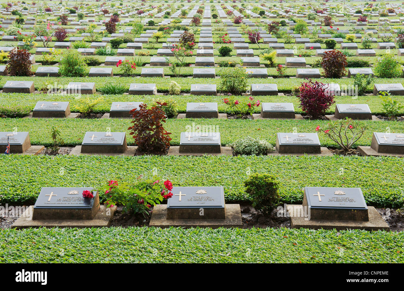 Cemetery with many tombstones on the bright day Stock Photo - Alamy