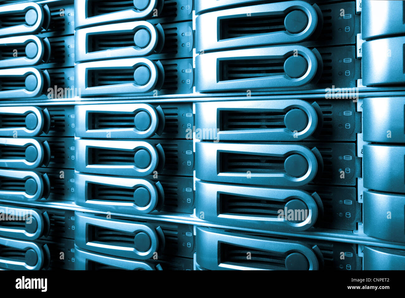 detail of data center with hard drives Stock Photo - Alamy